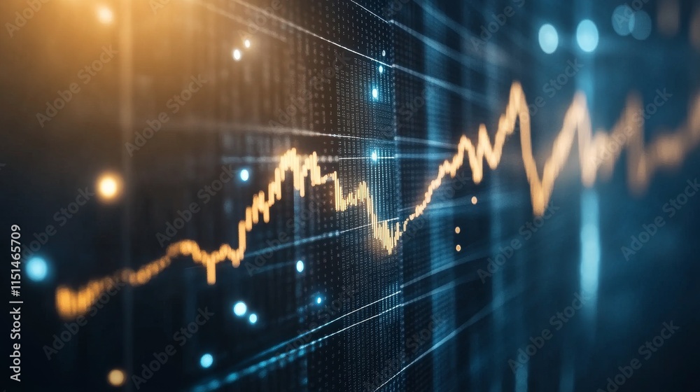 Eerie financial growth concept featuring a creepy graph of finance ...
