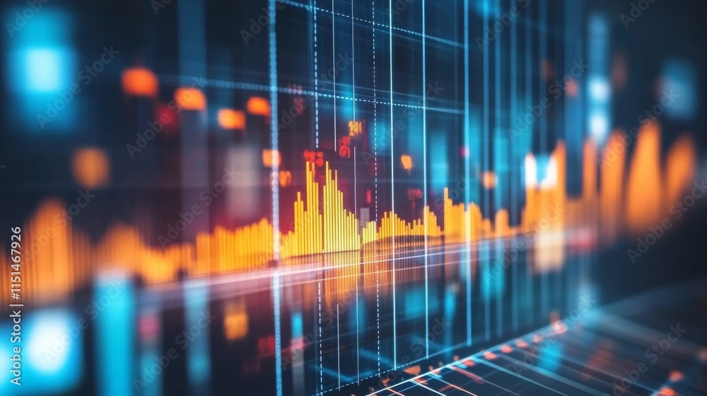 Eerie financial growth concept featuring a creepy graph of finance ...