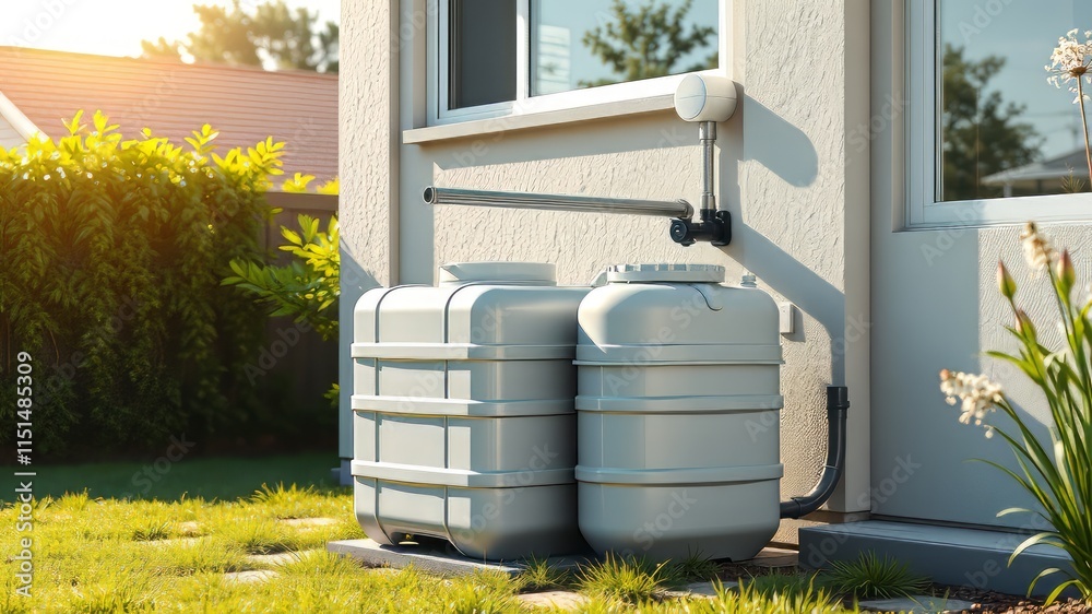 Compact Rainwater Harvesting System - Rectangular Tank, Filter ...