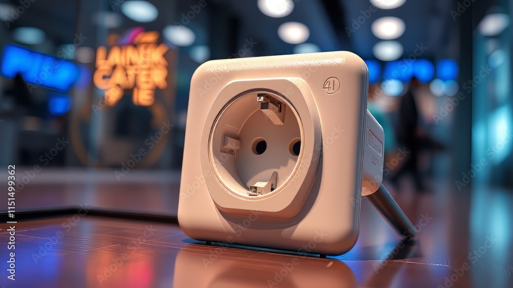 High-Resolution Plug and Socket, Modern Interior Electrical Connection ...