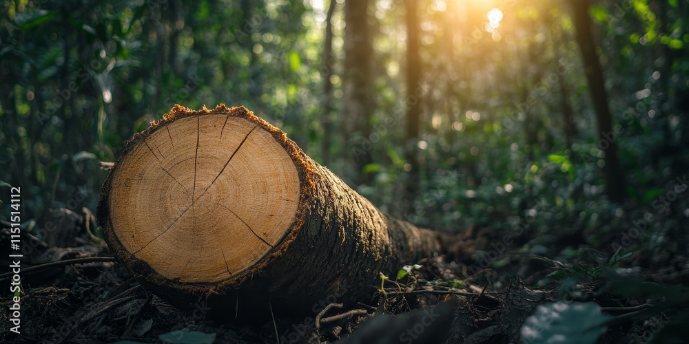 Deforestation an image highlighting the impact of deforestation with a ...