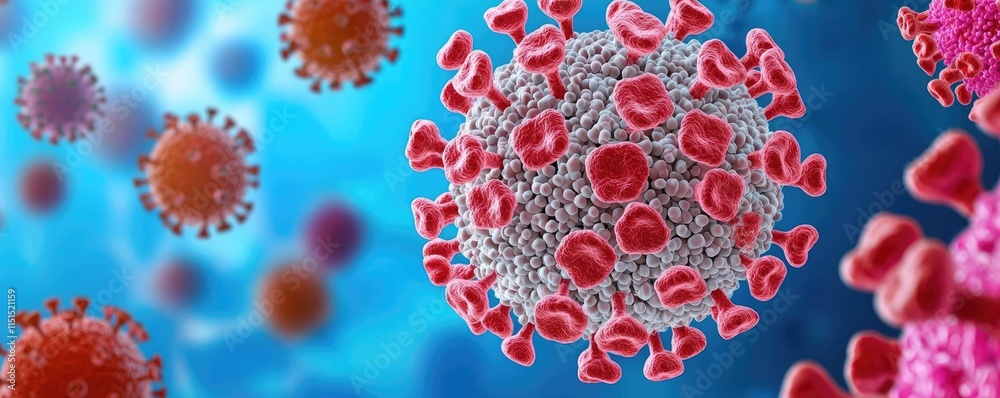 Hepatitis B and C disease idea. Detailed illustration of virus ...