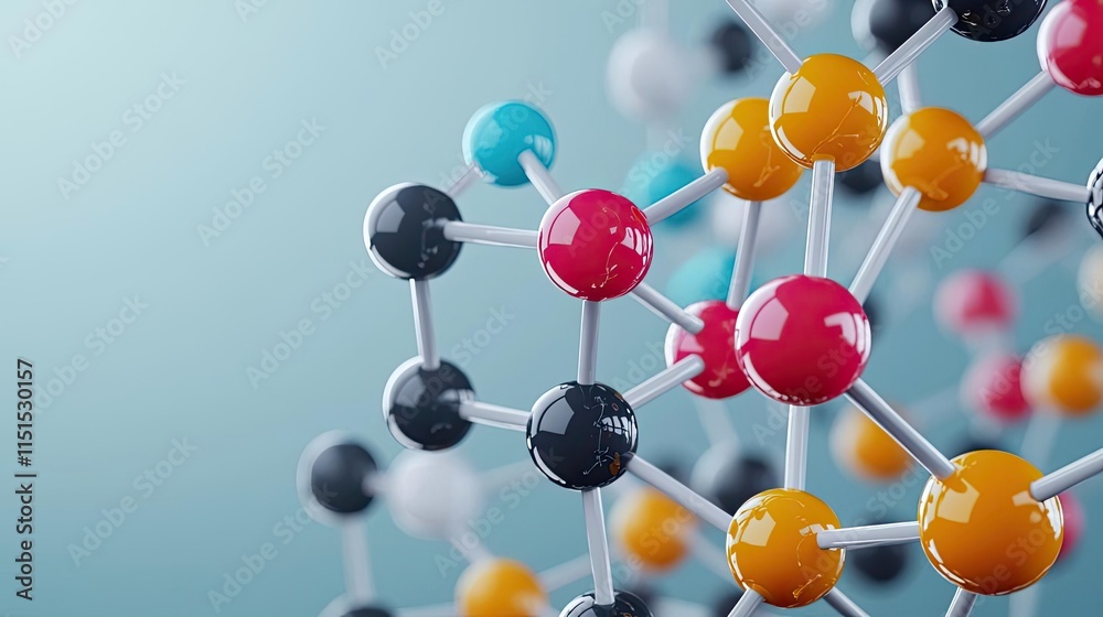 Hiv Aids disease idea. Colorful molecular structure representing ...