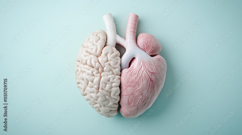 Explore the fascinating brain and heart connection, a glowing ...