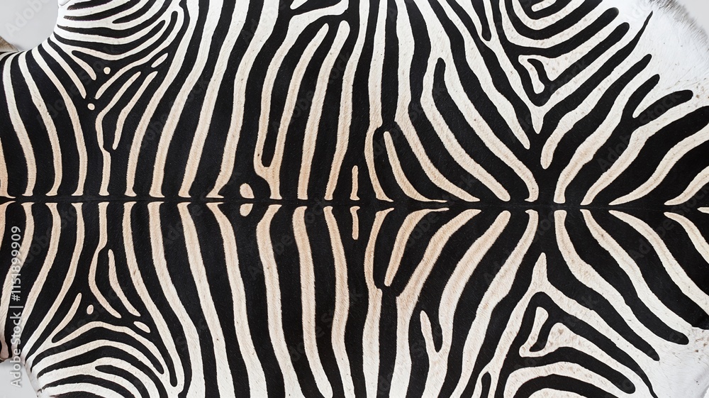 Bold black and white zebra pattern creating a striking visual effect ...