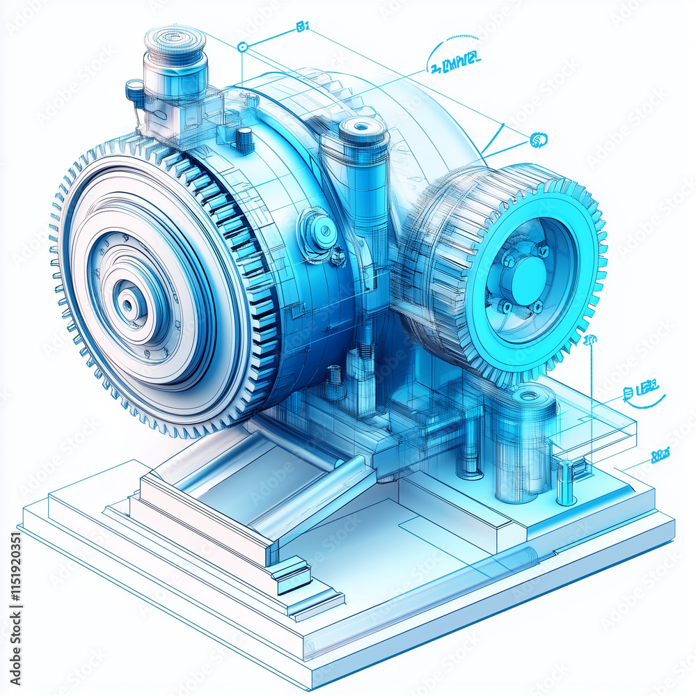Ilustración de Stock Design and develop machinery or mechanical ...