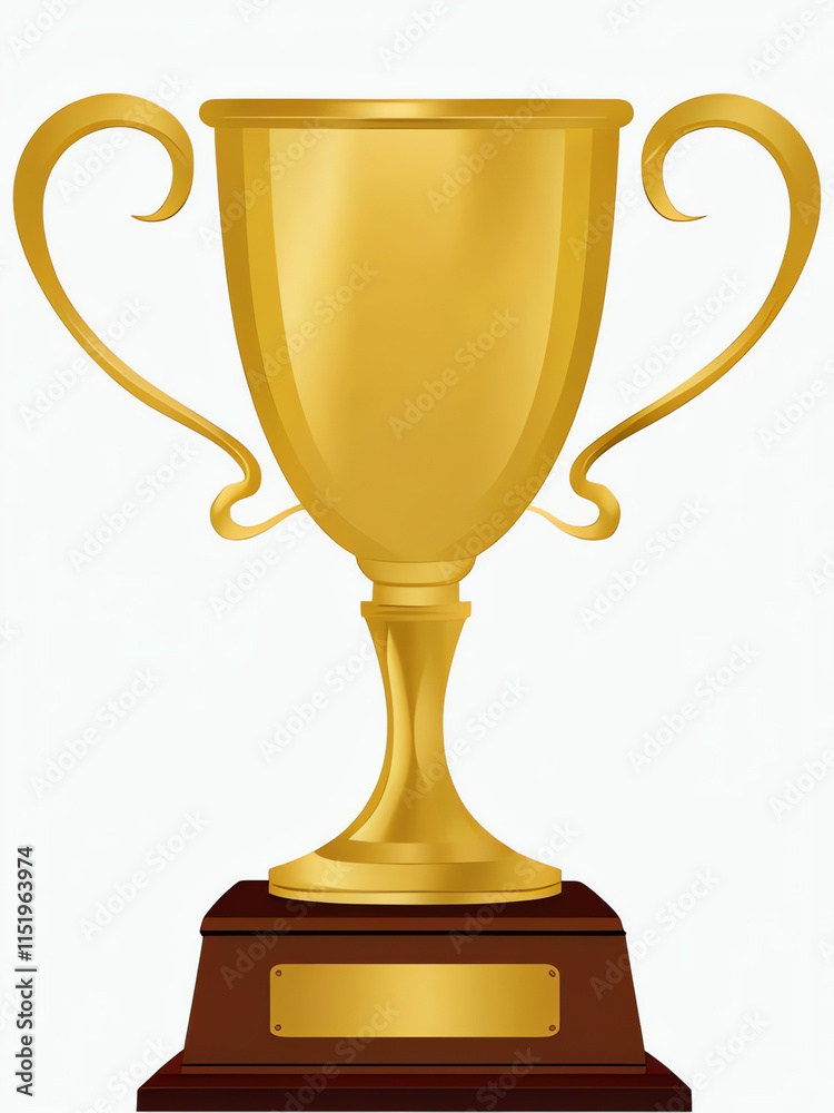 Trophy cup, award trophy with elegant handles, classic victory trophy ...
