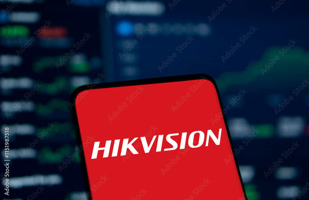 Dhaka, Bangladesh- 23 Dec 2024: Hikvision logo is displayed on ...