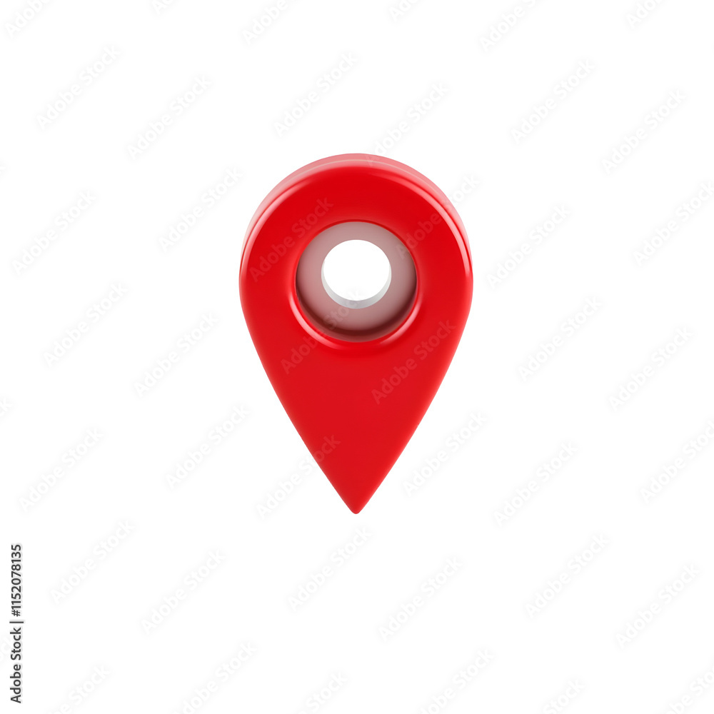 Red location pin on transparent background. Red pin point. map address location pointer symbol ...