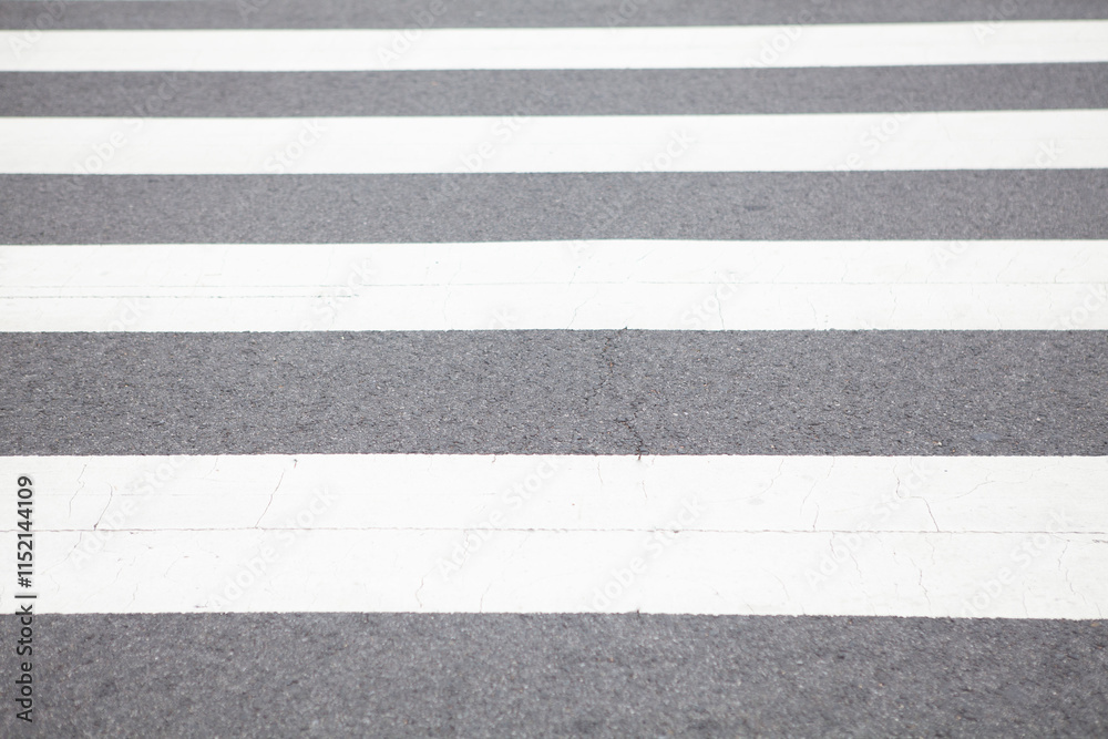 Crosswalk white stripes on asphalt road background texture Stock Photo ...
