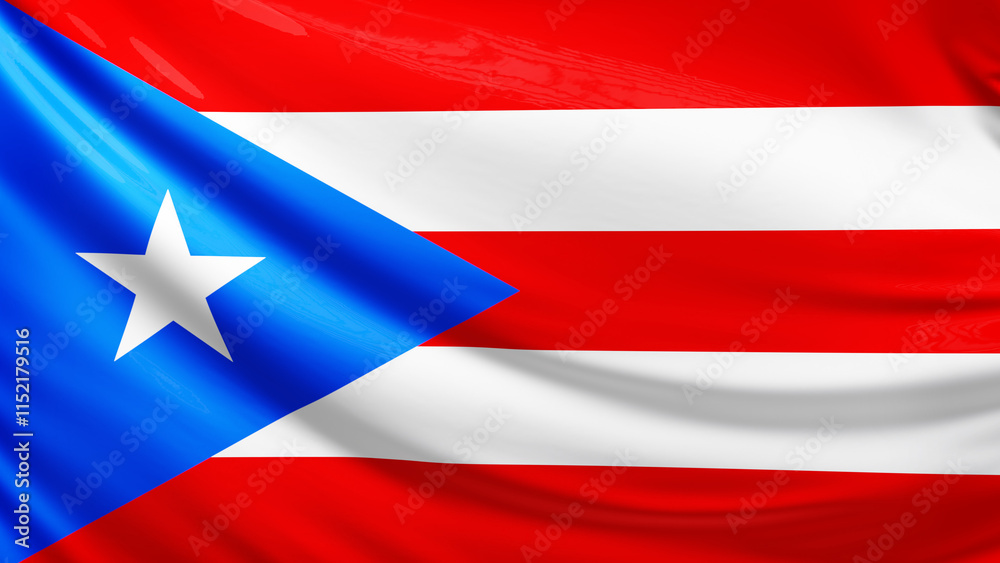 Puerto rico flag picture, close-up shot of puertorican nation flag ...