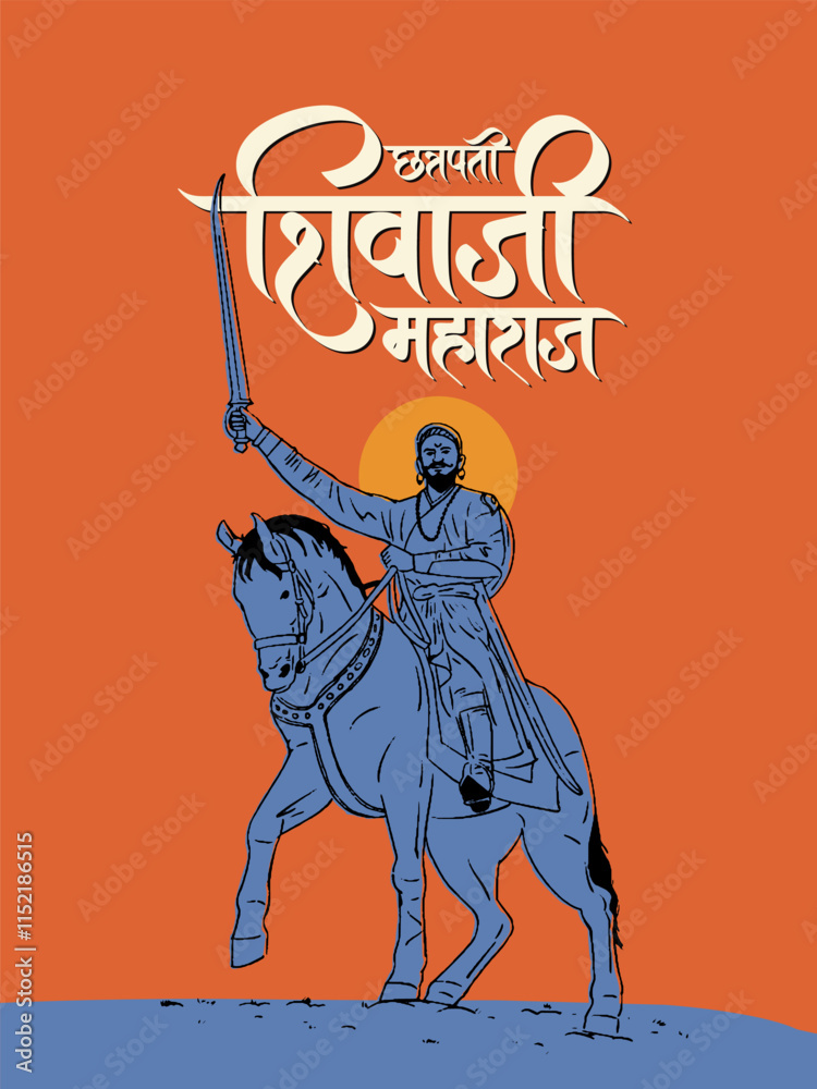 Chhatrapati Shivaji Maharaj Jayanti calligraphy in Hindi, Marathi with ...
