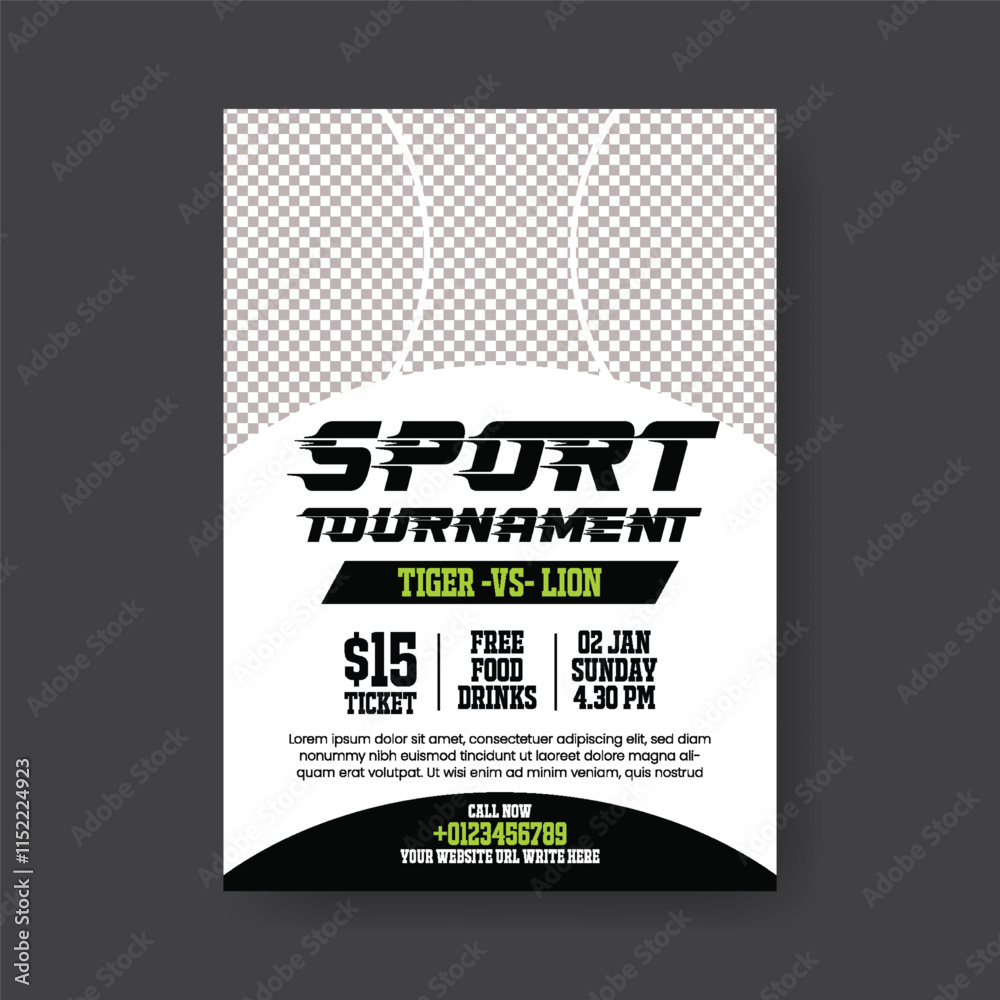 Sports background template, football training camp editable print flyer ...