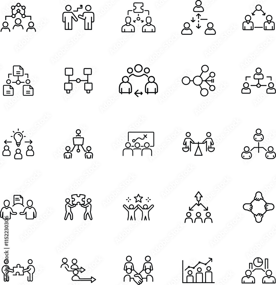 Teamwork, Collaboration, Hierarchy, Network, Organization, Structure ...