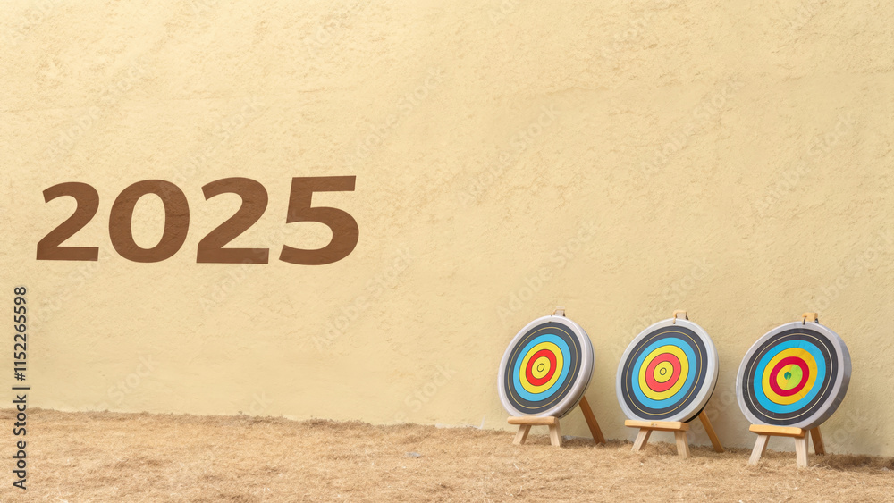 Aiming High in 2025 - New year, new goals. Targets, ambition, success ...