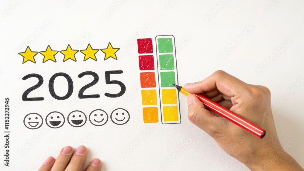 2025 Customer Feedback Analysis Graph - Five-star rating, 2025 forecast ...