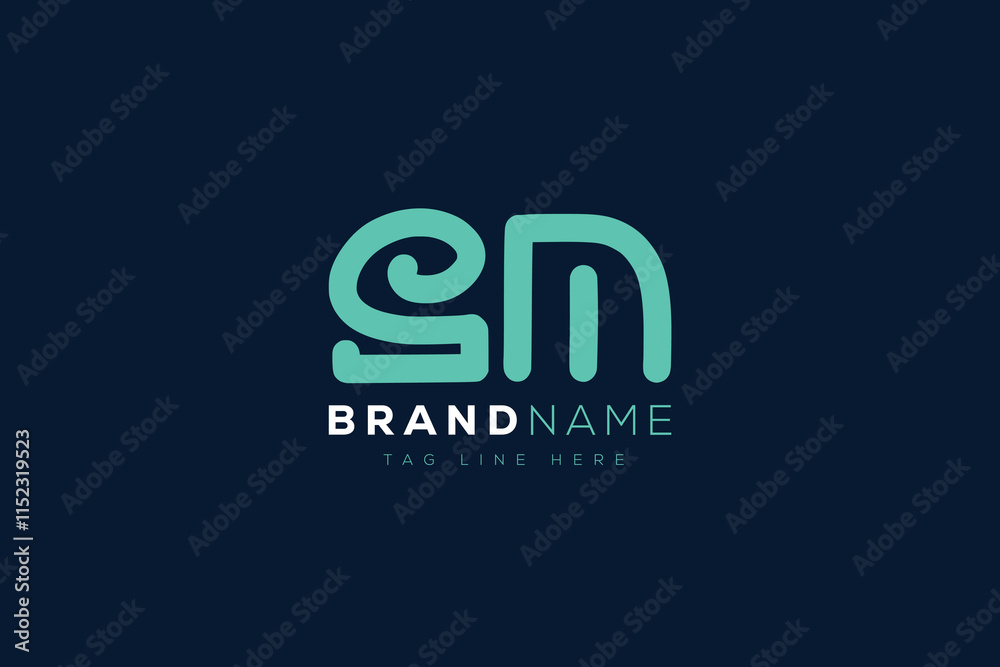 S and M logo design. SM abstract Letters Logo Monogram. This logo ...