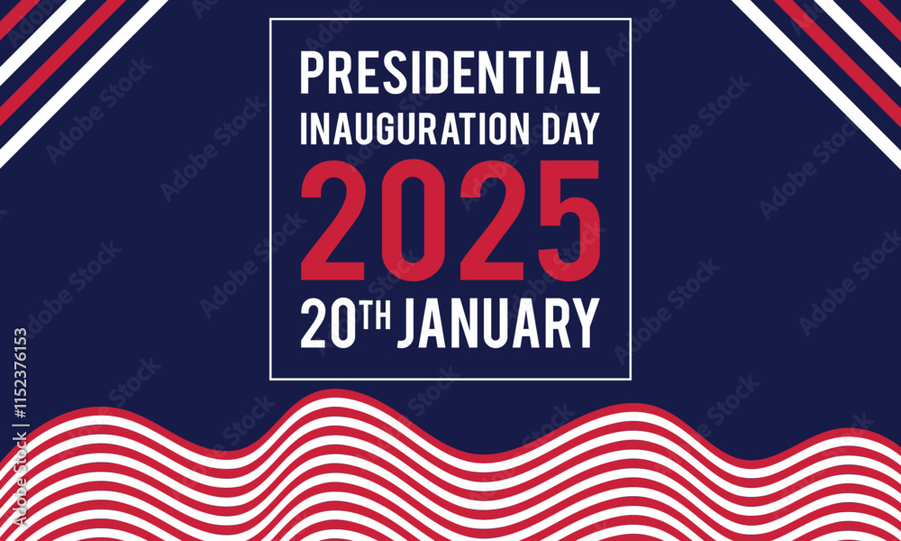 USA Presidential Inauguration Day Vector Illustration January 20 with ...