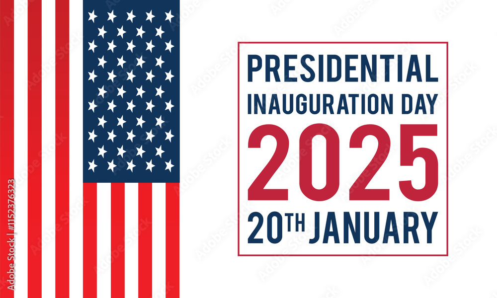 USA Presidential Inauguration Day Vector Illustration January 20 with ...