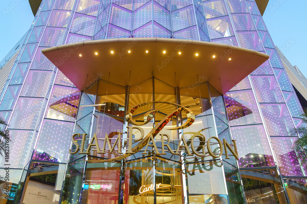Siam Paragon mall in Siam Square mall on in Bangkok, Thailand. With ...