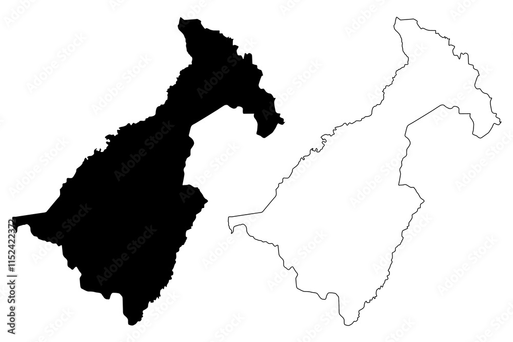 Muchinga Province (Provinces of Zambia, Republic of Zambia) map vector ...