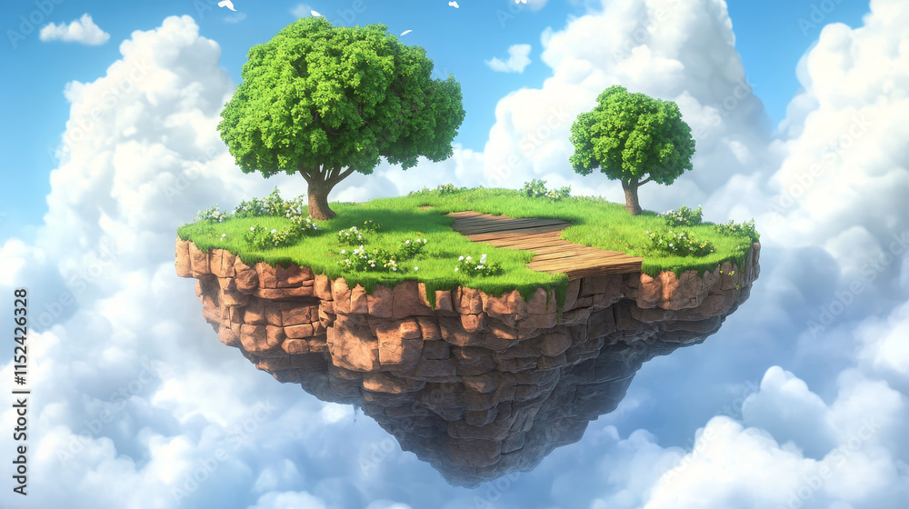 Cartoon 2d vector isolated floating platform asset for game ...