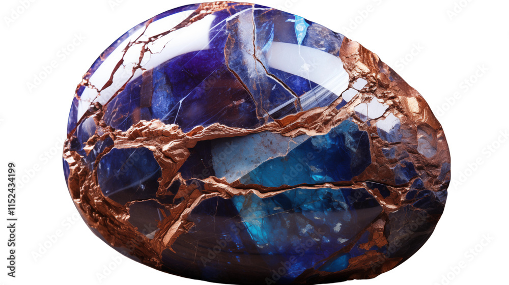 Deep blue Lapis Lazuli gemstone with golden specks, prized for its ...