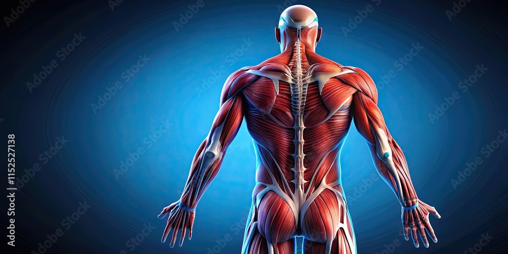 Muscles of the lower back, anatomy of muscles, muscle structure Stock ...
