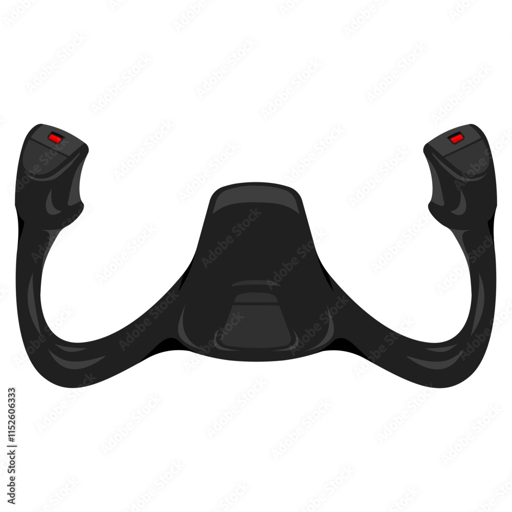 Pilot Yoke Aircraft Steering Cockpit Flying Control Color Cartoon ...