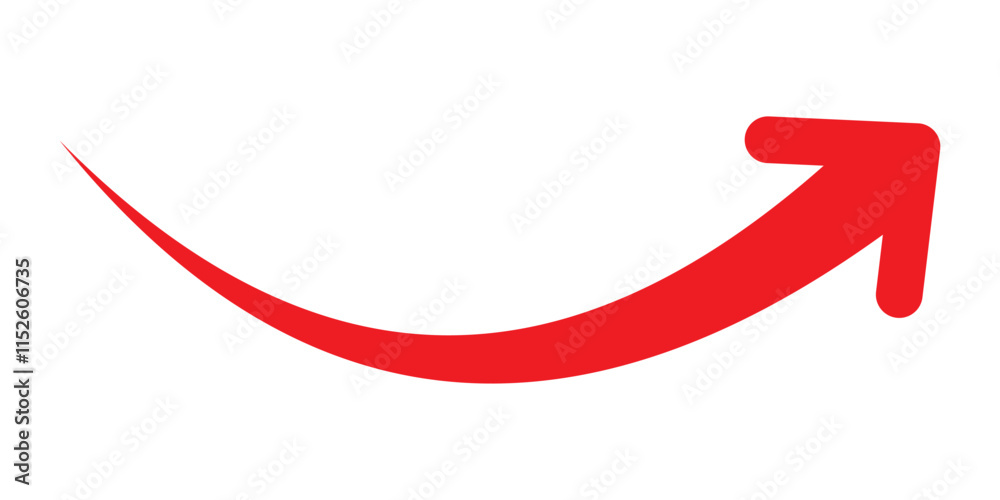 red arrow icon on white background. flat style. arrow icon for your web ...