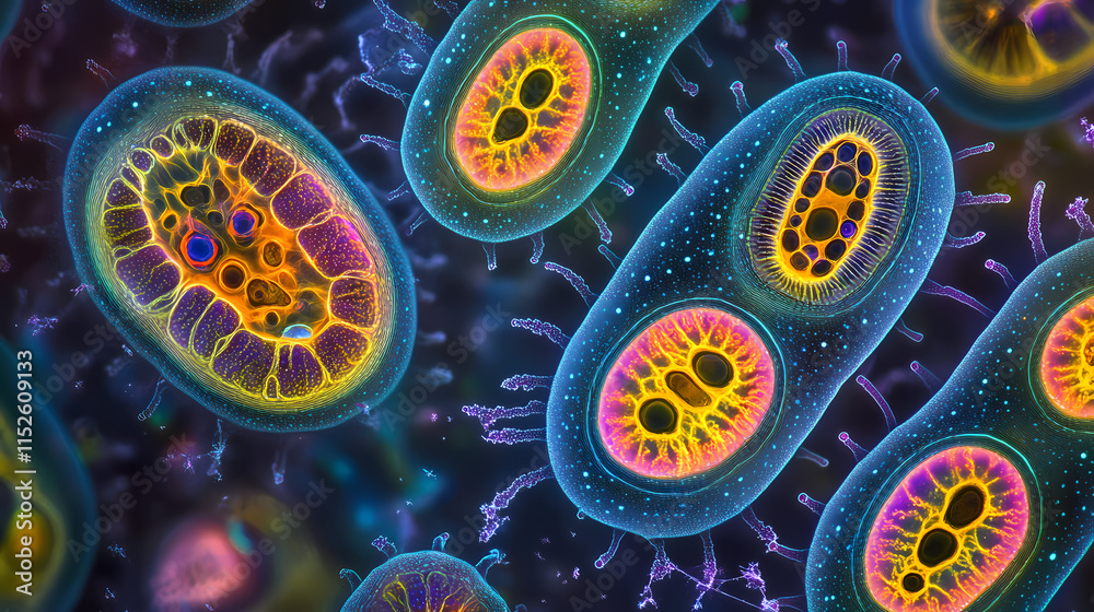 Vibrant and intricate unicellular organisms captured through electron ...