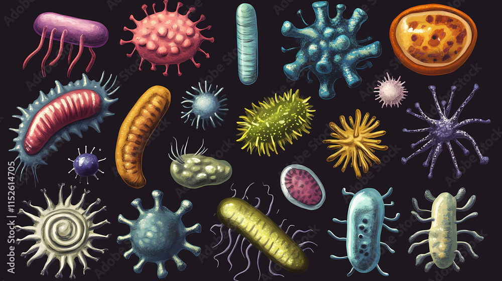 Microbes with unique characteristics, such as bacteria, archaea, and ...