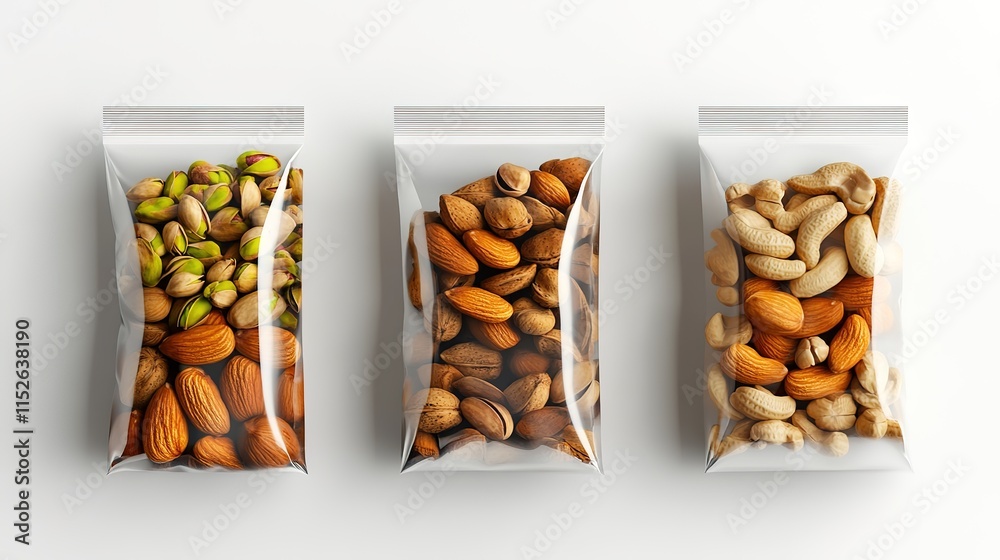 Professional nut packaging design featuring a variety of nuts including ...