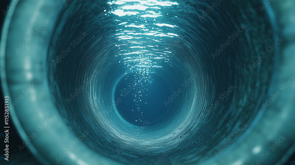 Water Slide Tunnel: A mesmerizing underwater perspective of a water ...