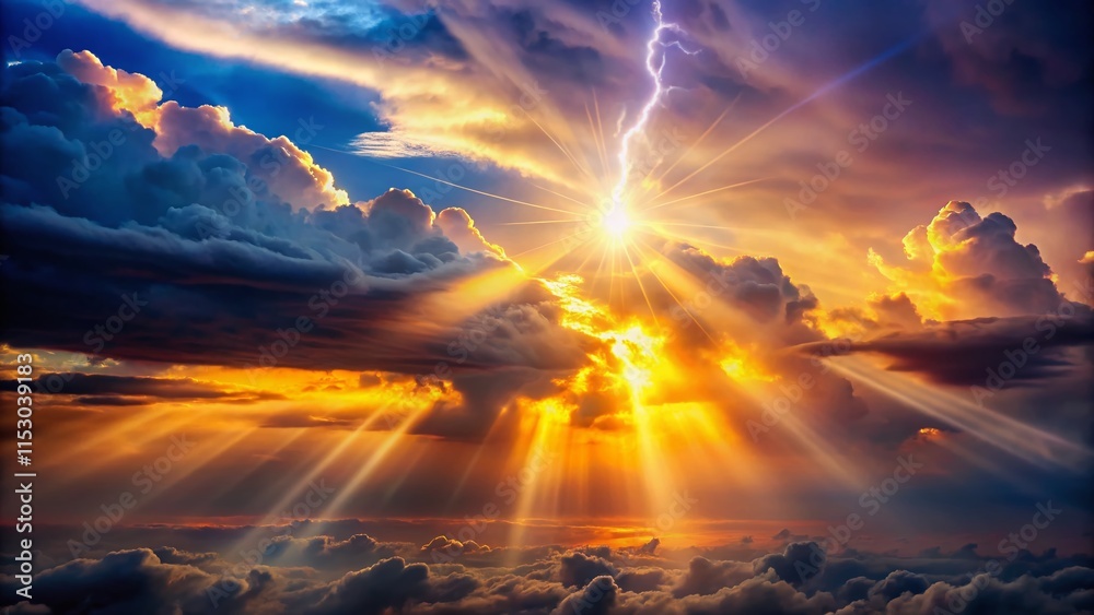 Cinematic Light Rays Overlay: 3 Parallel Sunbeams for Video Editing ...