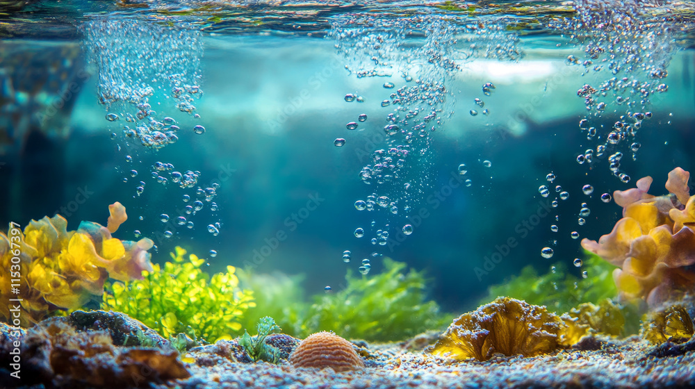 Underwater fizzy bubbles set isolated on transparent background. Vector ...