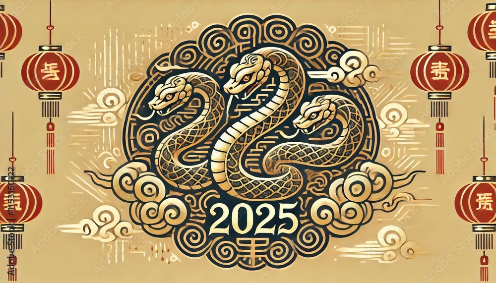Chinese Zodiac Snake Sign 2025 - Year of the Snake - Cycle of Animals ...