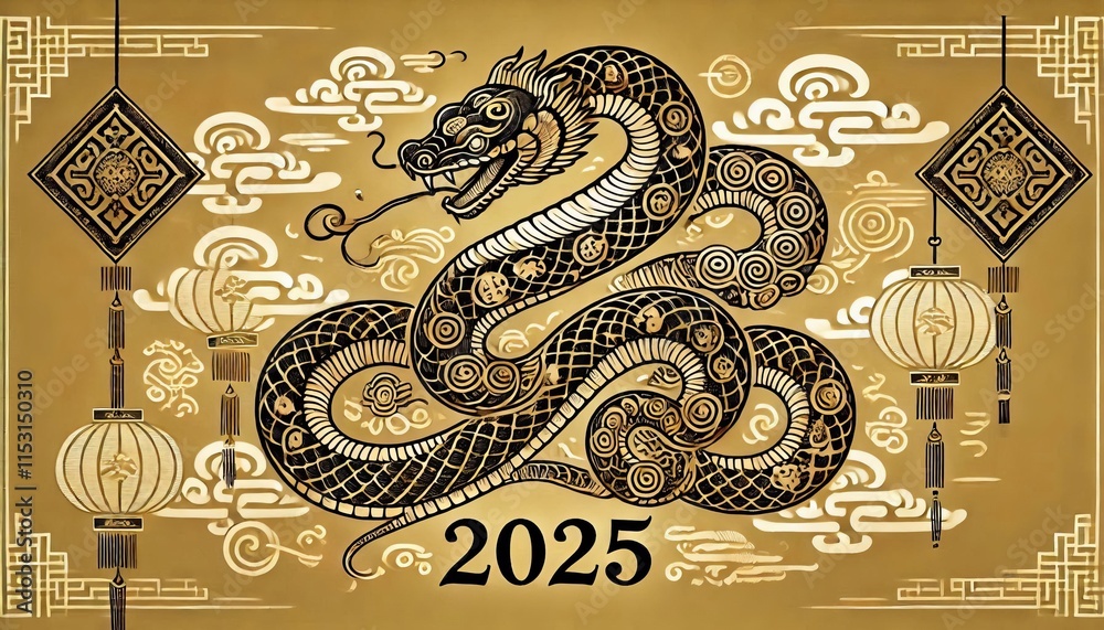 Chinese Zodiac Snake Sign 2025 - Year of the Snake - Cycle of Animals ...