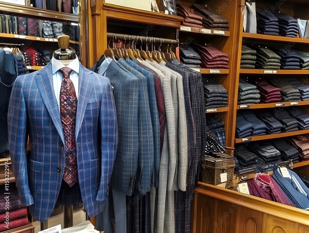 Formal wear apparel mens fashion tailored suit business attire in a ...