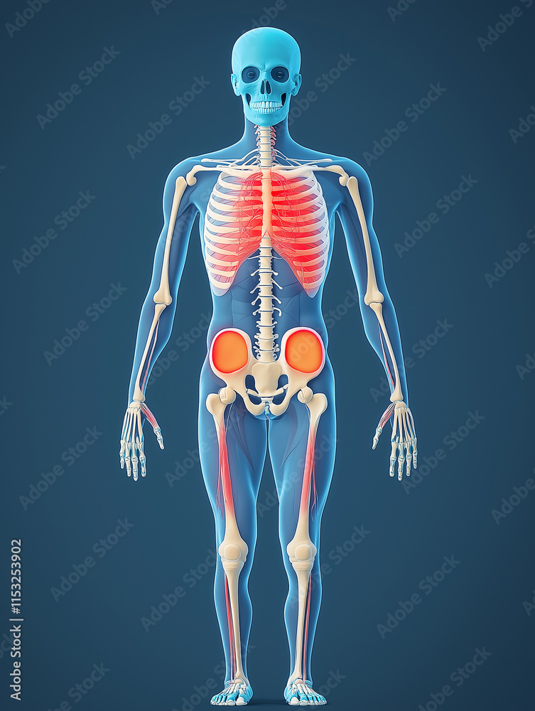 Iron deficiency anemia symptoms. Human body illustration depicting ...