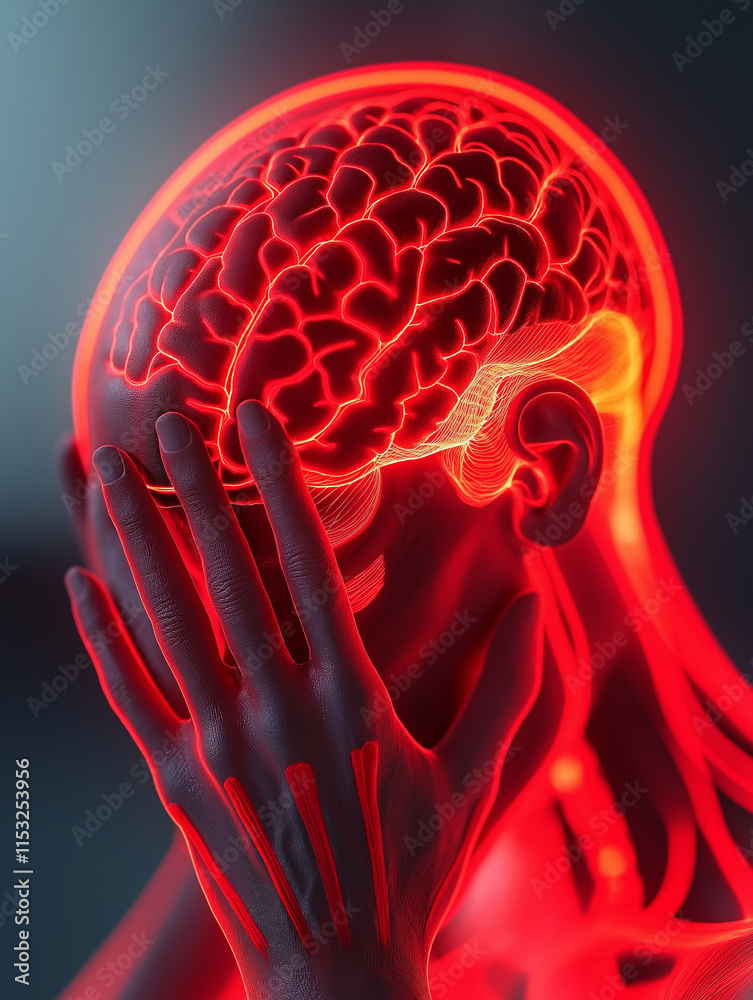 Iron deficiency anemia symptoms. Human body illustration highlighting ...