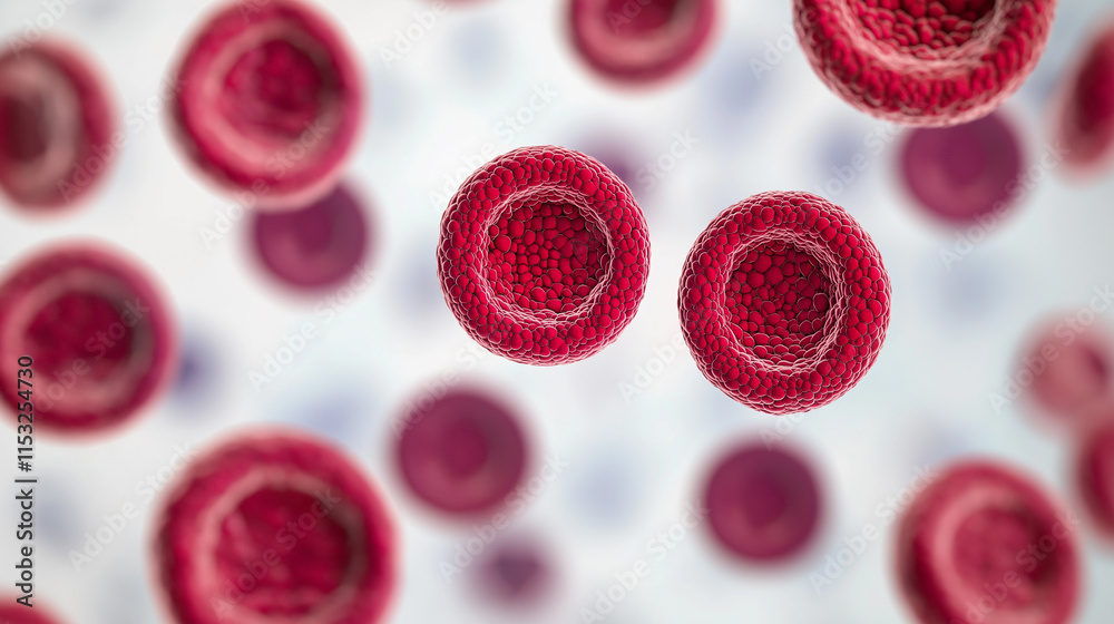 Iron deficiency anemia symptoms. Red blood cells impacted by iron ...