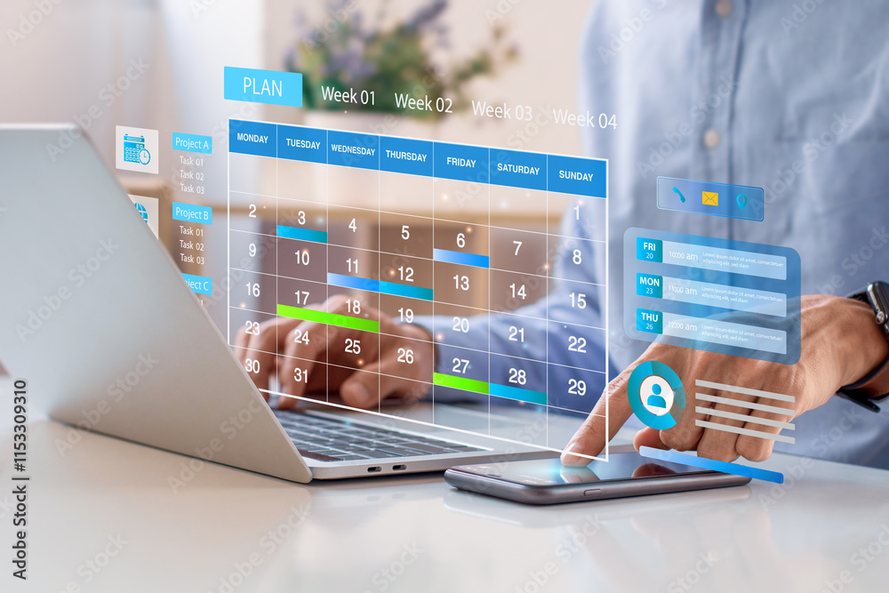 Business Planning Calendar Agenda work schedule and Project management ...