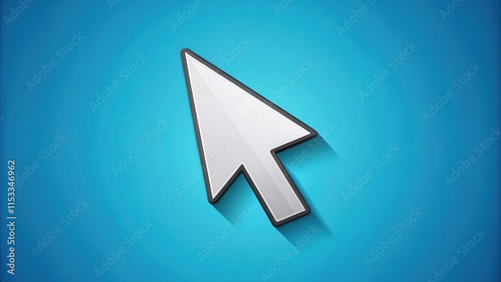 A flat arrow icon cursor pointer for computer mouse click, cursor icon ...