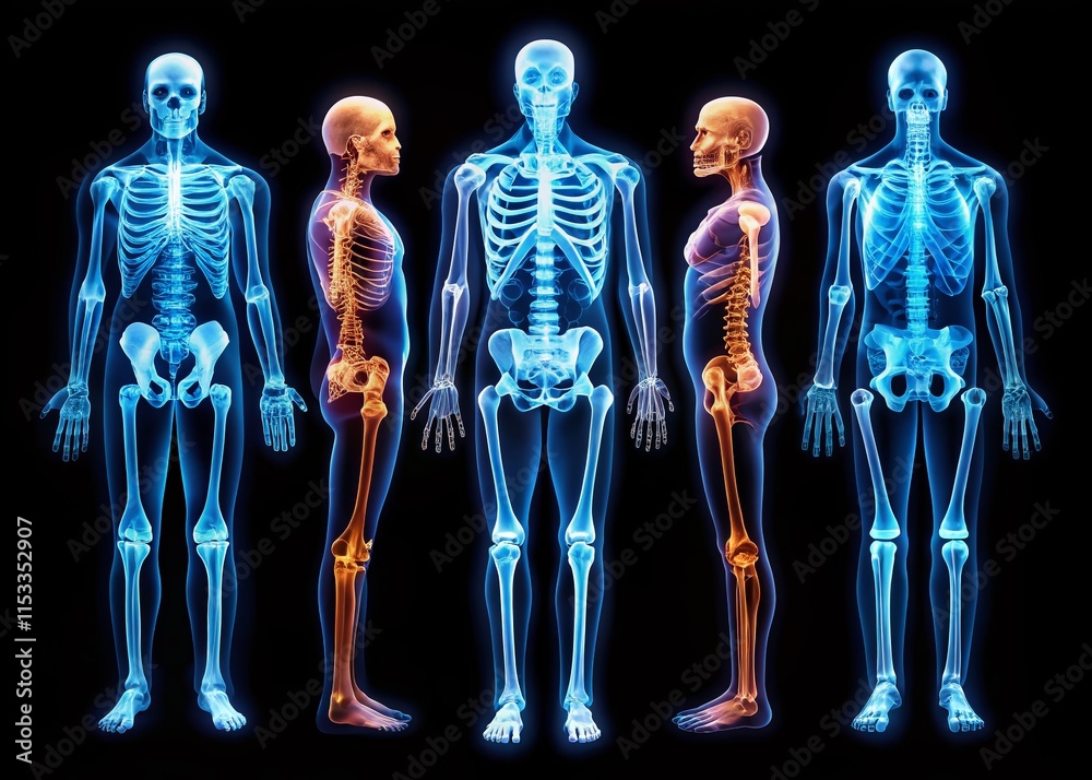 Ilustración de Stock Silhouette X-Ray: High-Resolution Medical Fracture ...