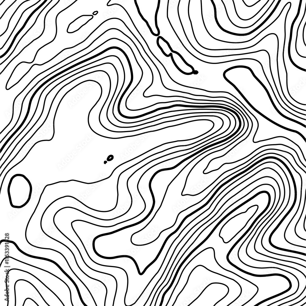 Beautiful Light topographic topo contour map background. Presentation ...