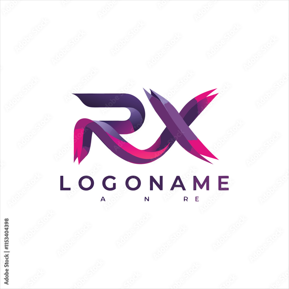 RX Letter Logo Design -Dynamic and Modern Vector Logo for Tech, Gaming ...