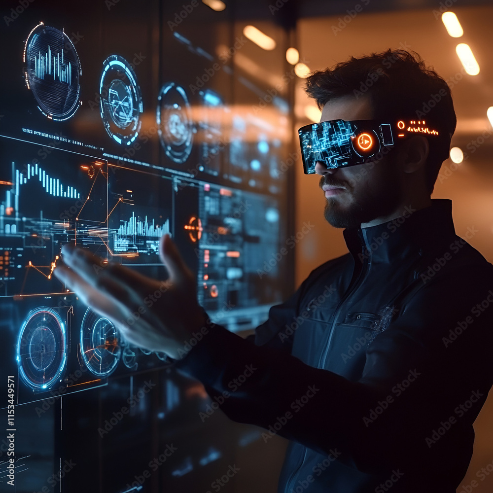 Digital Command Hub with Holographic Projections, Futuristic Operations ... Digital Command Hub with Holographic Projections, Futuristic Operations ...