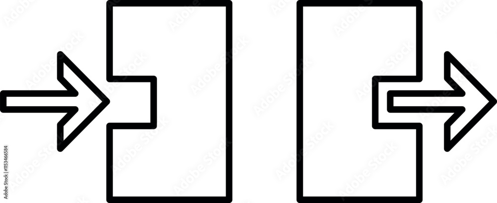 "Login and Logout Icons - User Authentication and Session Management ...