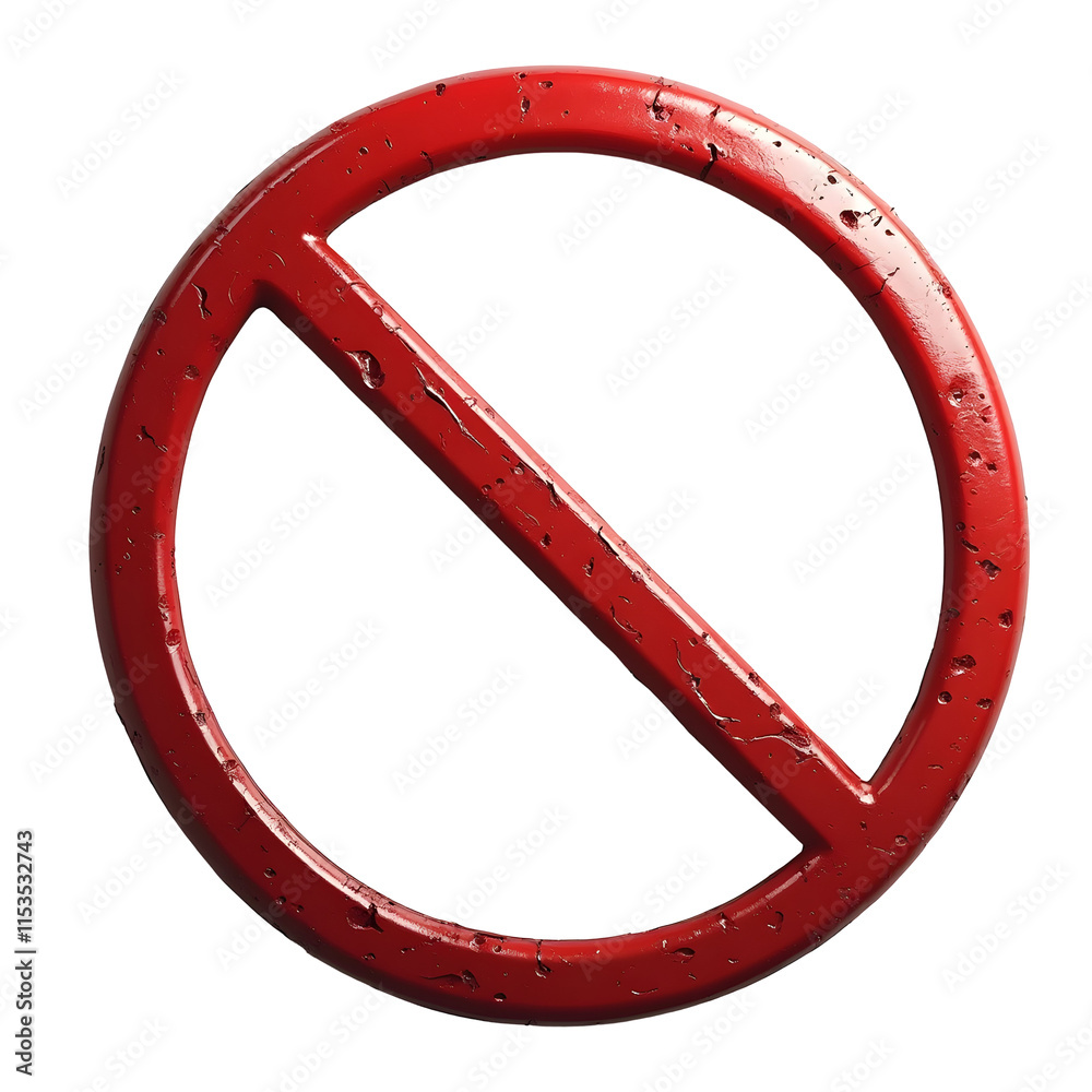 Prohibition sign or stop sign illustration in PNG isolated on ...